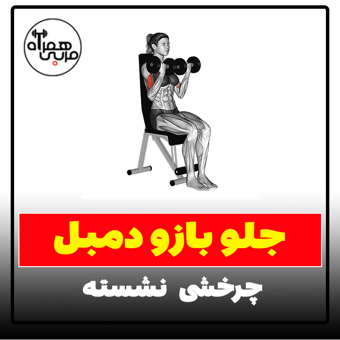 جلو بازو دمبل چرخشی نشسته آموزش تصویری اجرای صحیح حرکت 4552