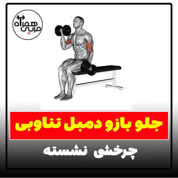 جلو بازو دمبل تناوبی چرخشی نشسته آموزش ویدیویی اجرای حرکت 4773